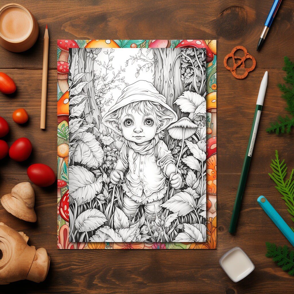 25 Coloring Pages Forest Elves Theme | Coloring Book - Etsy
