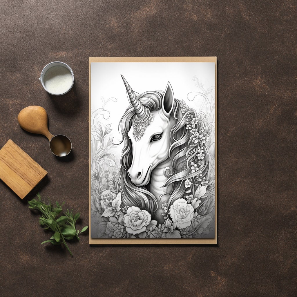 Unicorn Themed Digital Coloring Pages | Step Into the Magical World ...