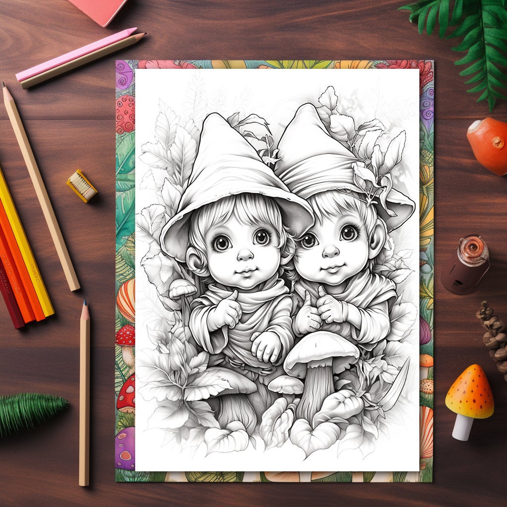 25 Coloring Pages Forest Elves Theme | Coloring Book - Etsy