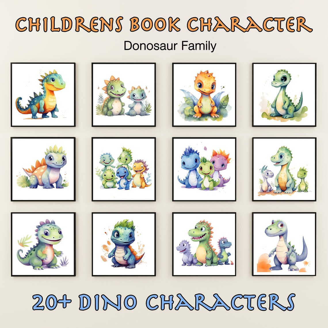 Children's Book Dinosaur Character Bundle 25 Dinosaur - Etsy
