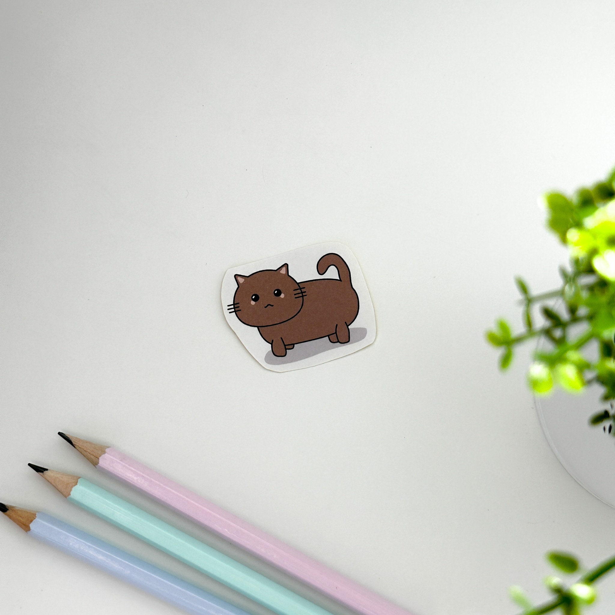 Aesthetic Kawaii Cat Kitten Sticker Matte - Etsy