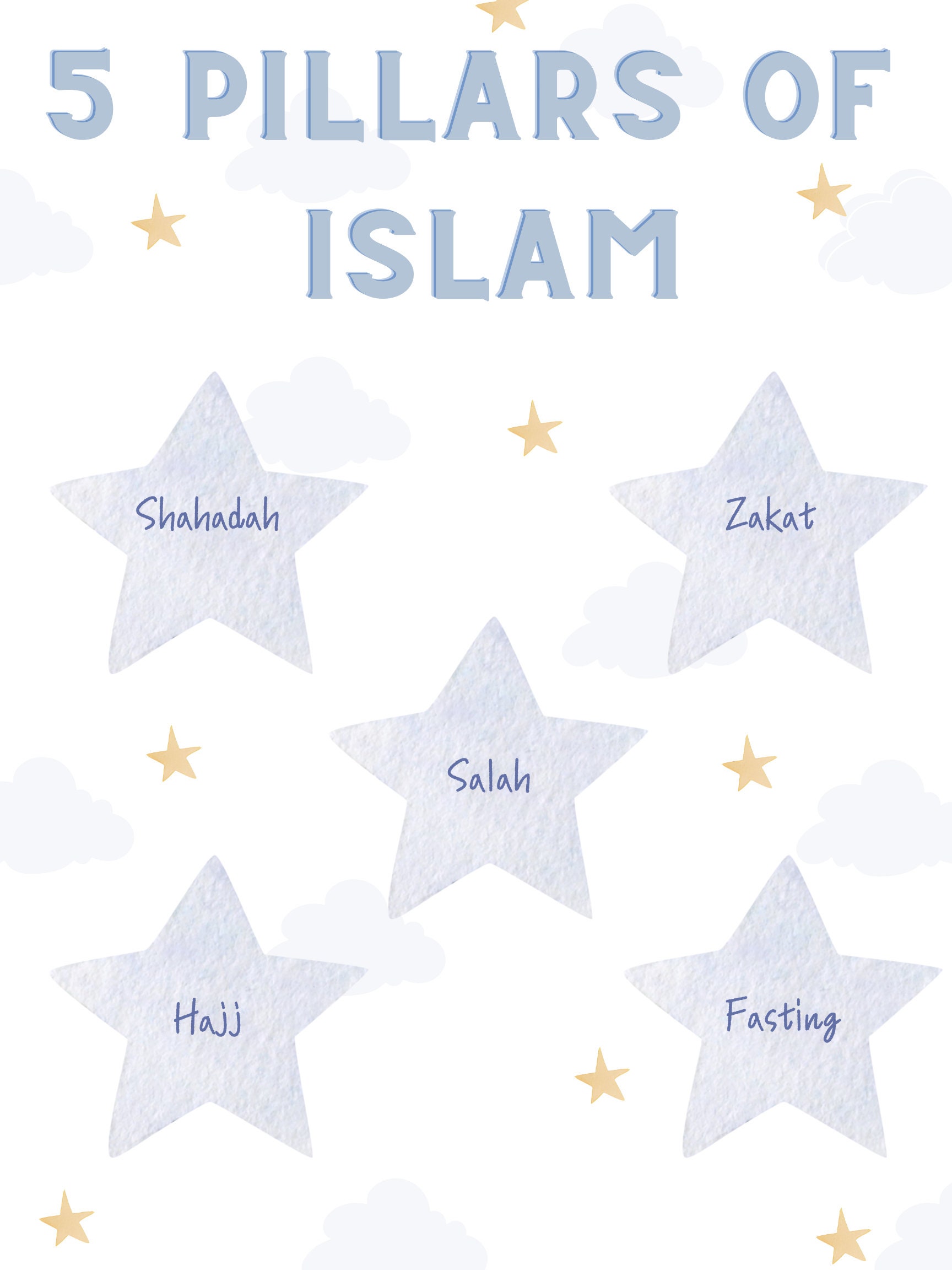 5 Pillars of Islam, Islamic Art, Muslim Art, Islamic Digital Art, Hajj ...