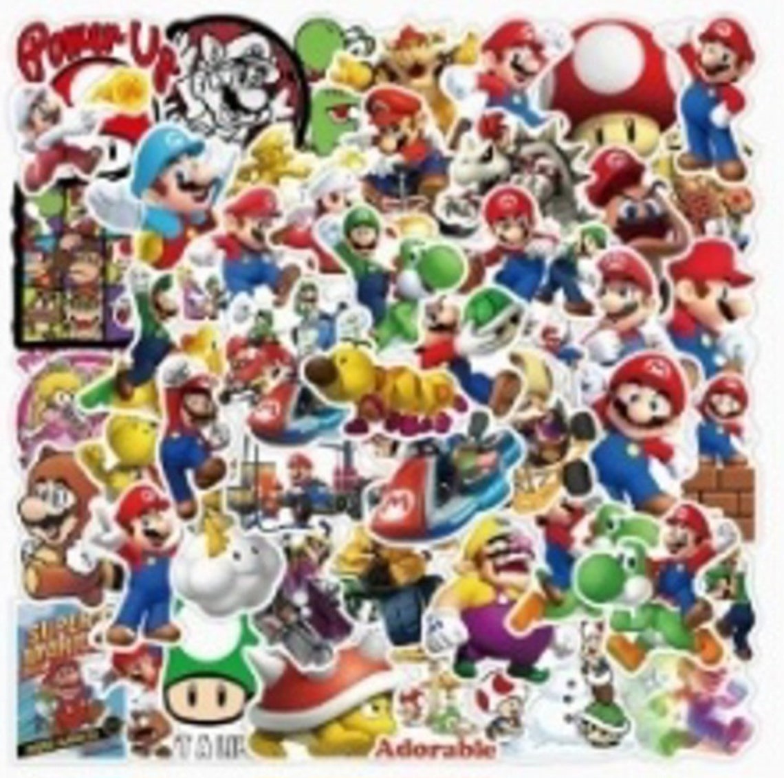 Super Mario Characters Stickers 50 Pack - Etsy