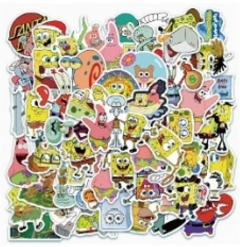 Spongebob Squarepants Stickers 50 Pack - Etsy