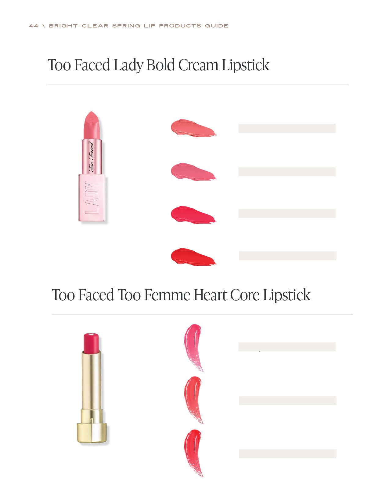 150 Top-rated Lip Product Guide for Bright/clear Springs: MAC, Clinique ...