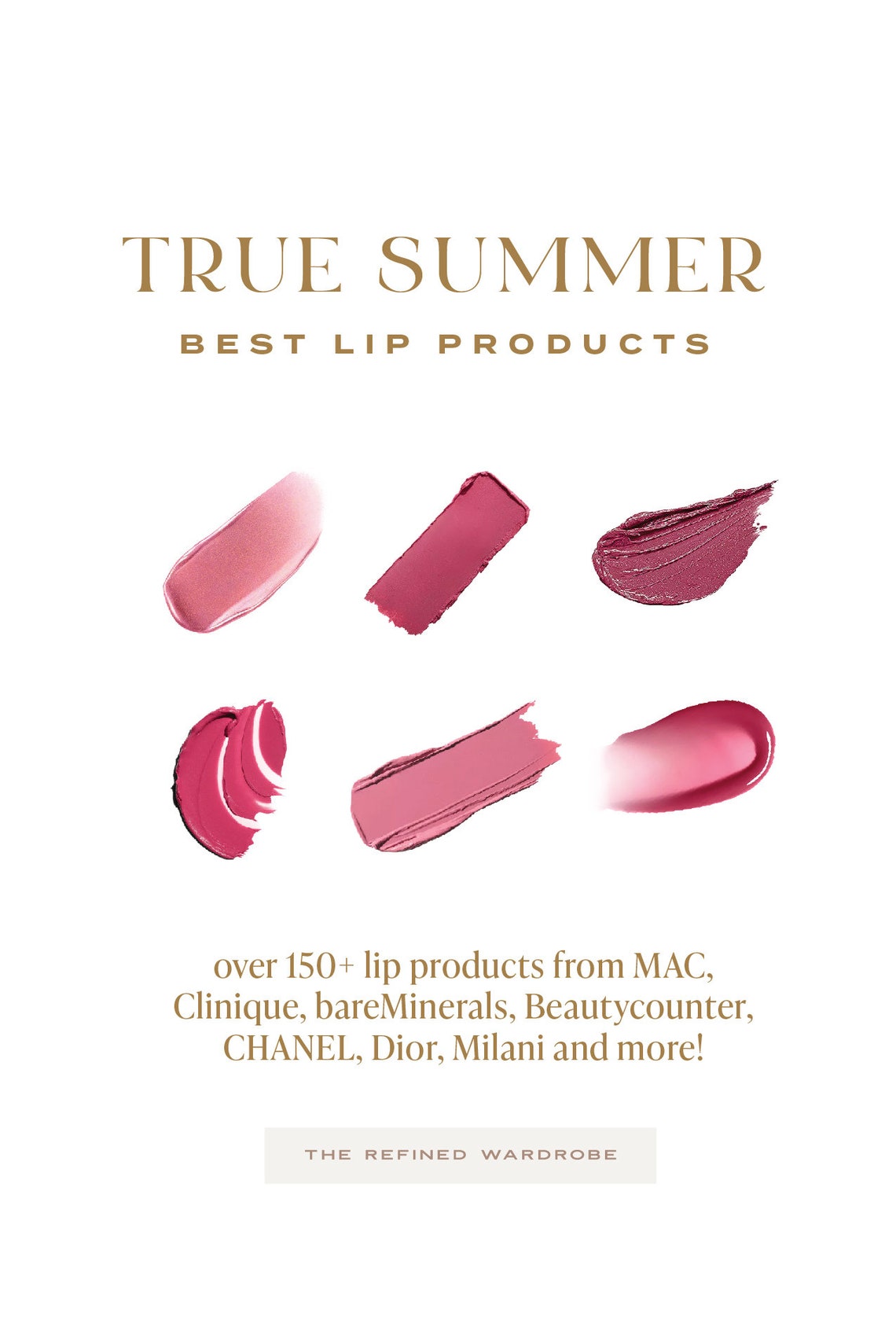 150+ Top-rated Lip Product Guide for True/cool Summers: MAC, Clinique ...