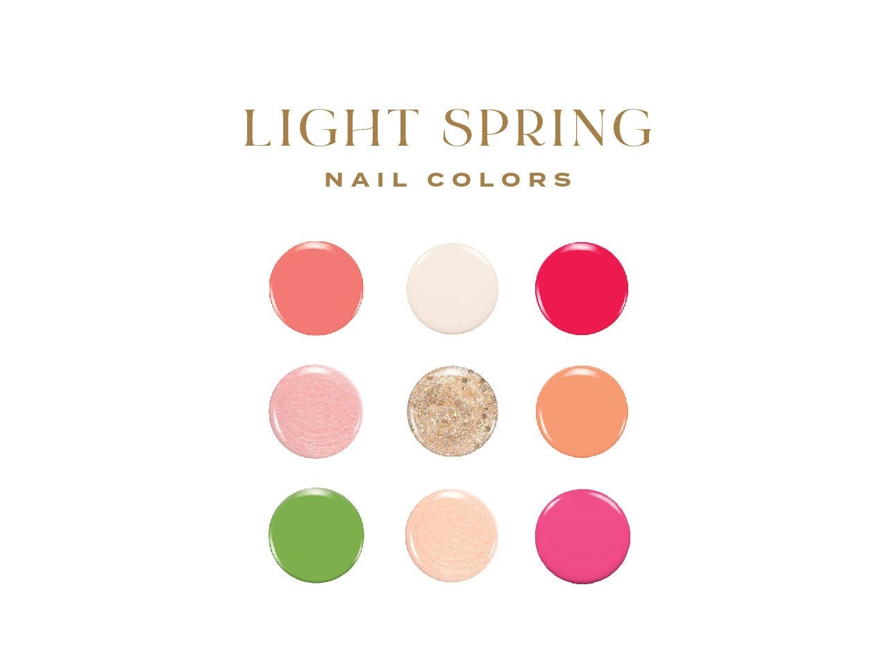 200 Best Nail Polish Colors for Light Springs Shades From DND Essie OPI Olive June Zoya Gelish Kiara Sky and More Etsy