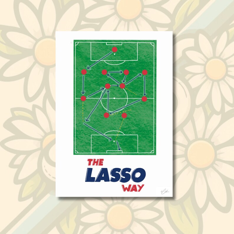 Tad Lasso Poster A3, A4, A5 Poster the Lasso Way Football Tactics ...