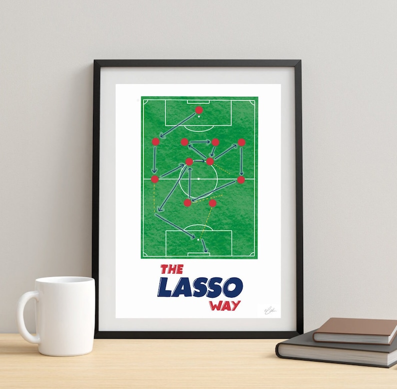 Tad Lasso Poster A3, A4, A5 Poster the Lasso Way Football Tactics ...