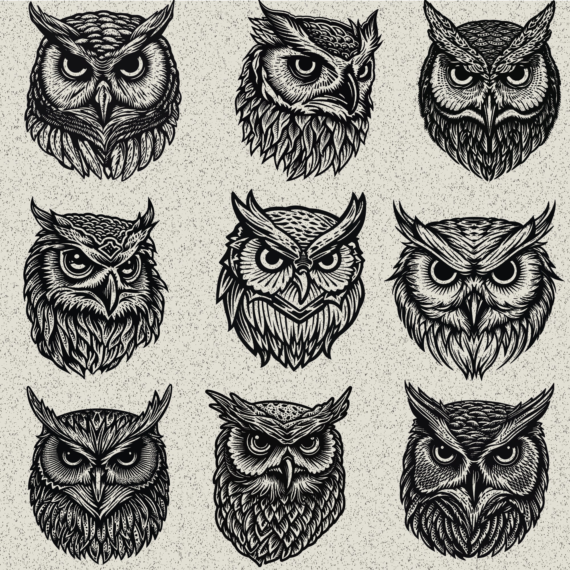 55 Owl Designs Bundle SVG-PNG Designs for Laser Engraving and Print ...