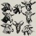 45 Goat Designs Bundle PNG & SVG Digital for Laser Engraving or Print ...