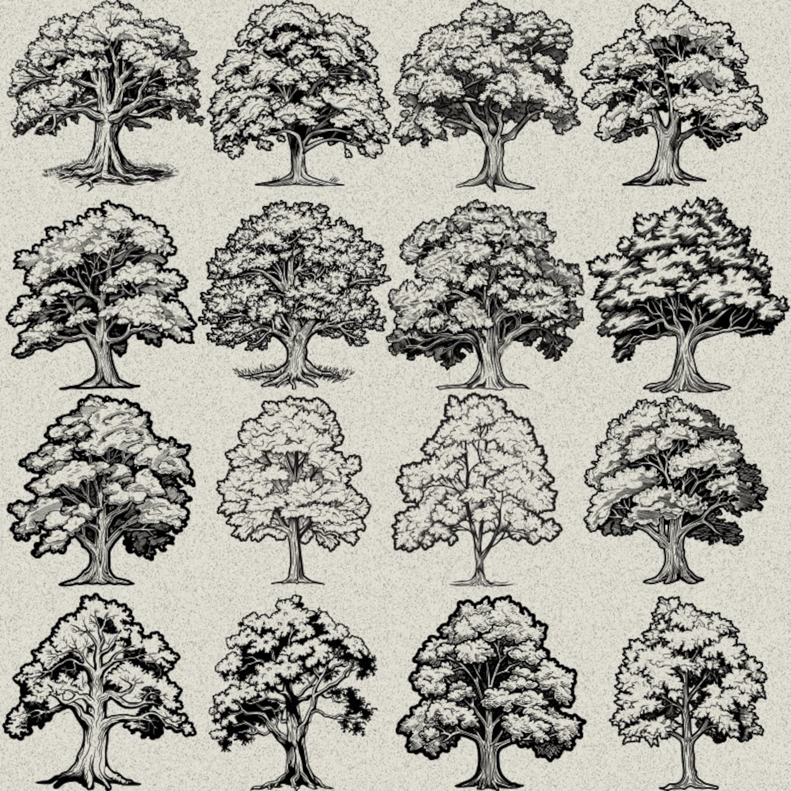 81 Tree SVG & PNG Bundle Designs for Laser Engraving, Print-on-demand ...