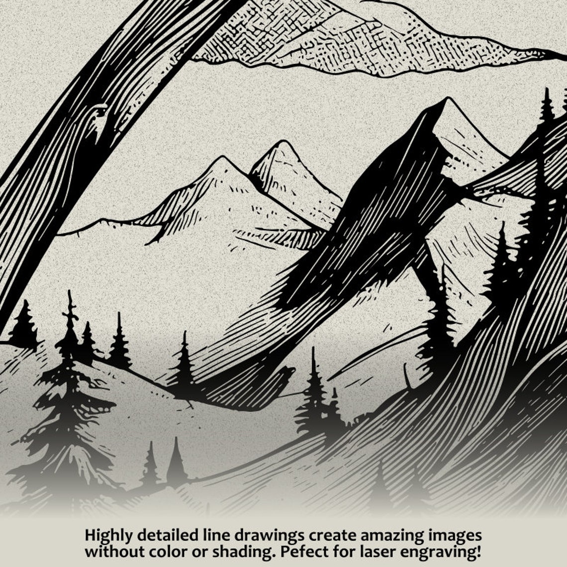 46 Mountain Sign SVG-PNG Bundle High Detail Designs for Laser Engraving ...