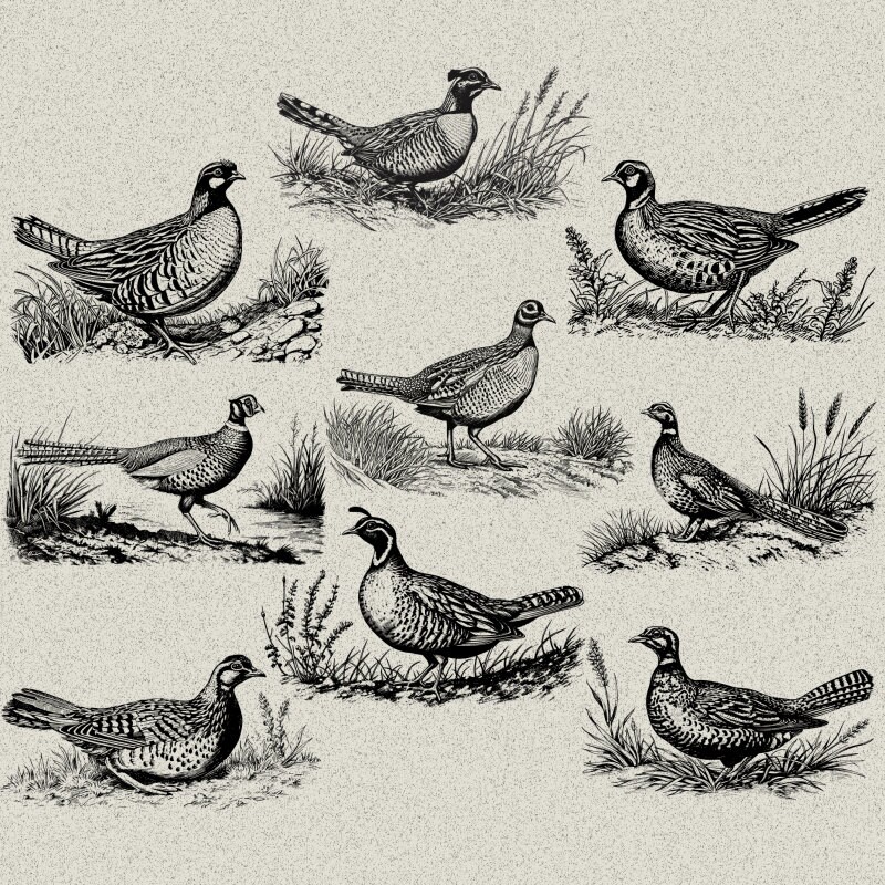 44 Game Bird Designs Bundle PNG & SVG for Laser Engraving or Print on ...