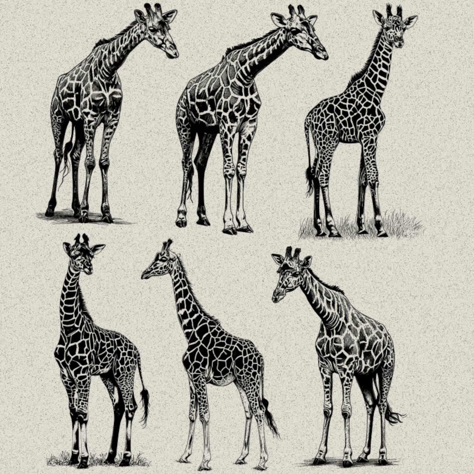 43 Giraffe Design Bundle PNG & SVG for Laser Engraving or Print. Baby ...
