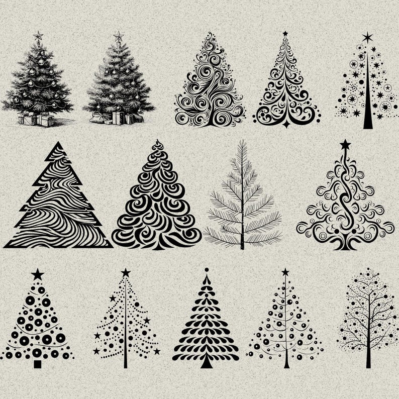 100 Christmas Designs Bundle PNG & SVG Digital for Laser Engraving or ...