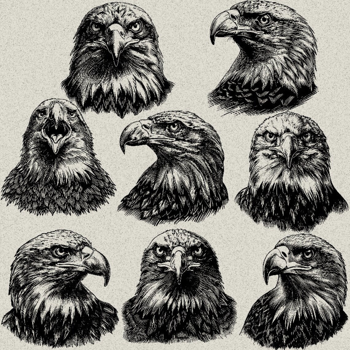 29 Bald Eagle Designs Bundle PNG & SVG Digital for Laser Engraving or ...