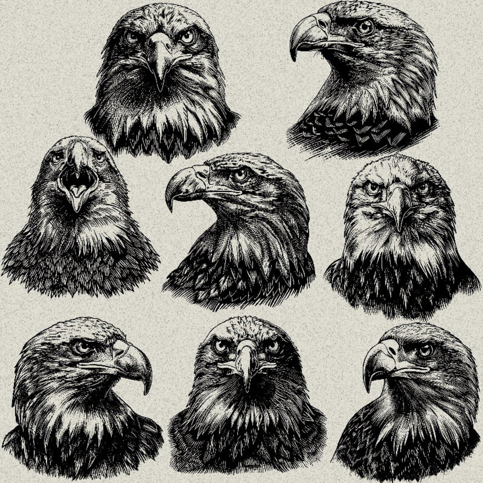 29 Bald Eagle Designs Bundle PNG & SVG Digital for Laser Engraving or ...