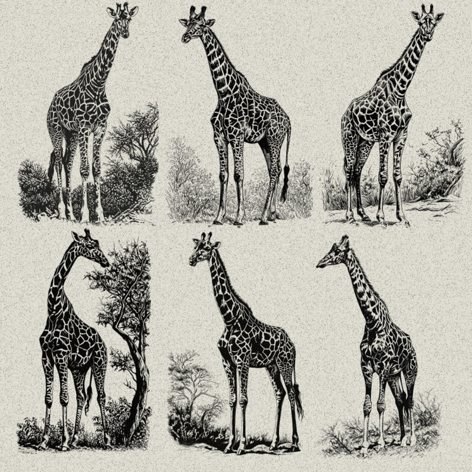 43 Giraffe Design Bundle PNG & SVG for Laser Engraving or Print. Baby ...