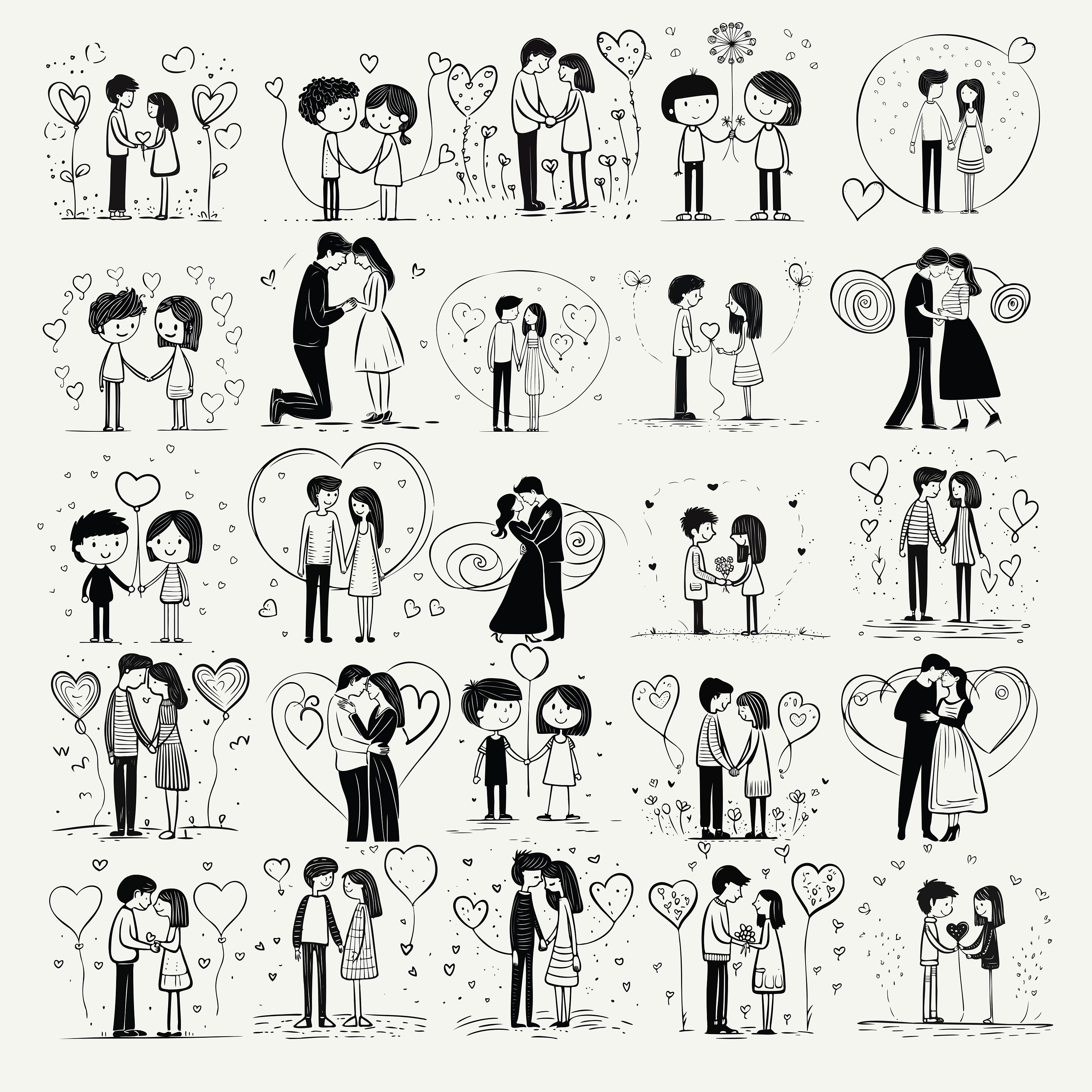 100 Love Design Bundle SVG PNG Files for Engraving or Print, Cute ...