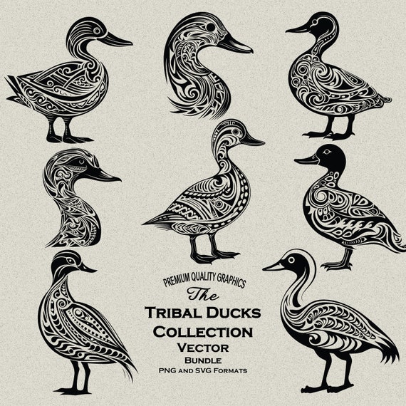 Tribal Duck Tattoos Designs