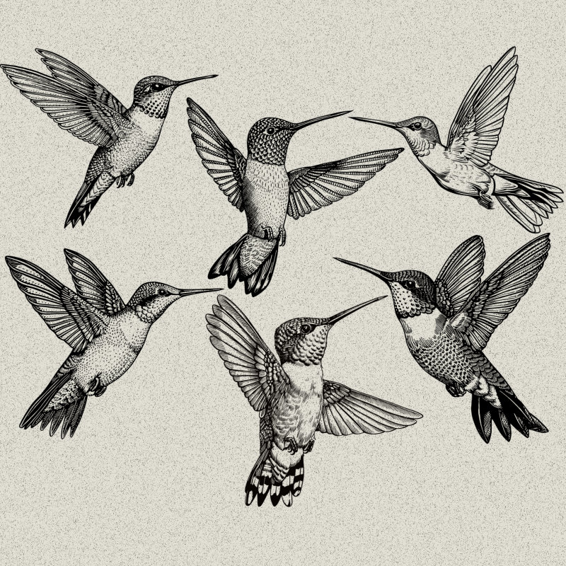 36 Humming Bird Designs Bundle PNG & SVG Digital for Laser Engraving or ...