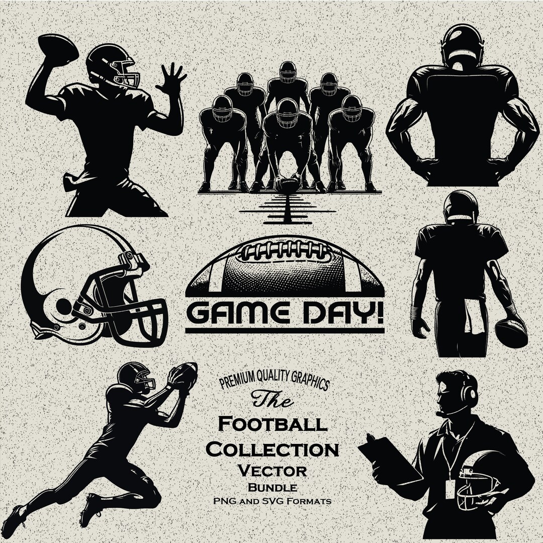 89 Football Graphics SVG and PNG Bundle: Helmet, Gameday, Cheerleader ...