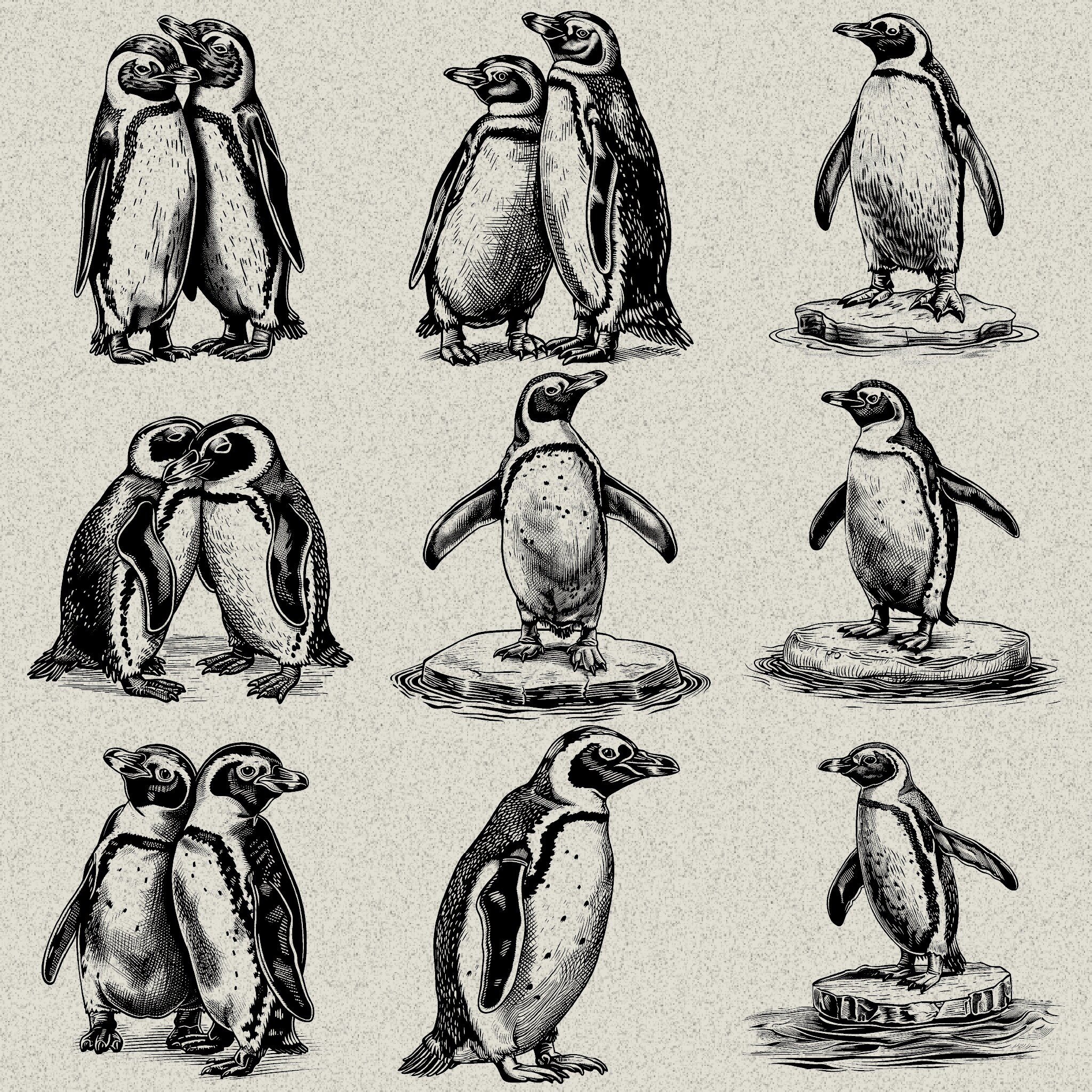 33 Penguin Designs Bundle PNG & SVG Digital for Laser Engraving or ...