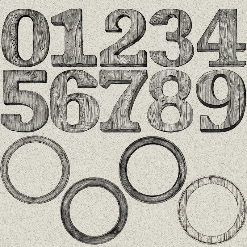 Rustic Wood Themed Monogram Designs Bundle PNG & SVG Digital Download ...