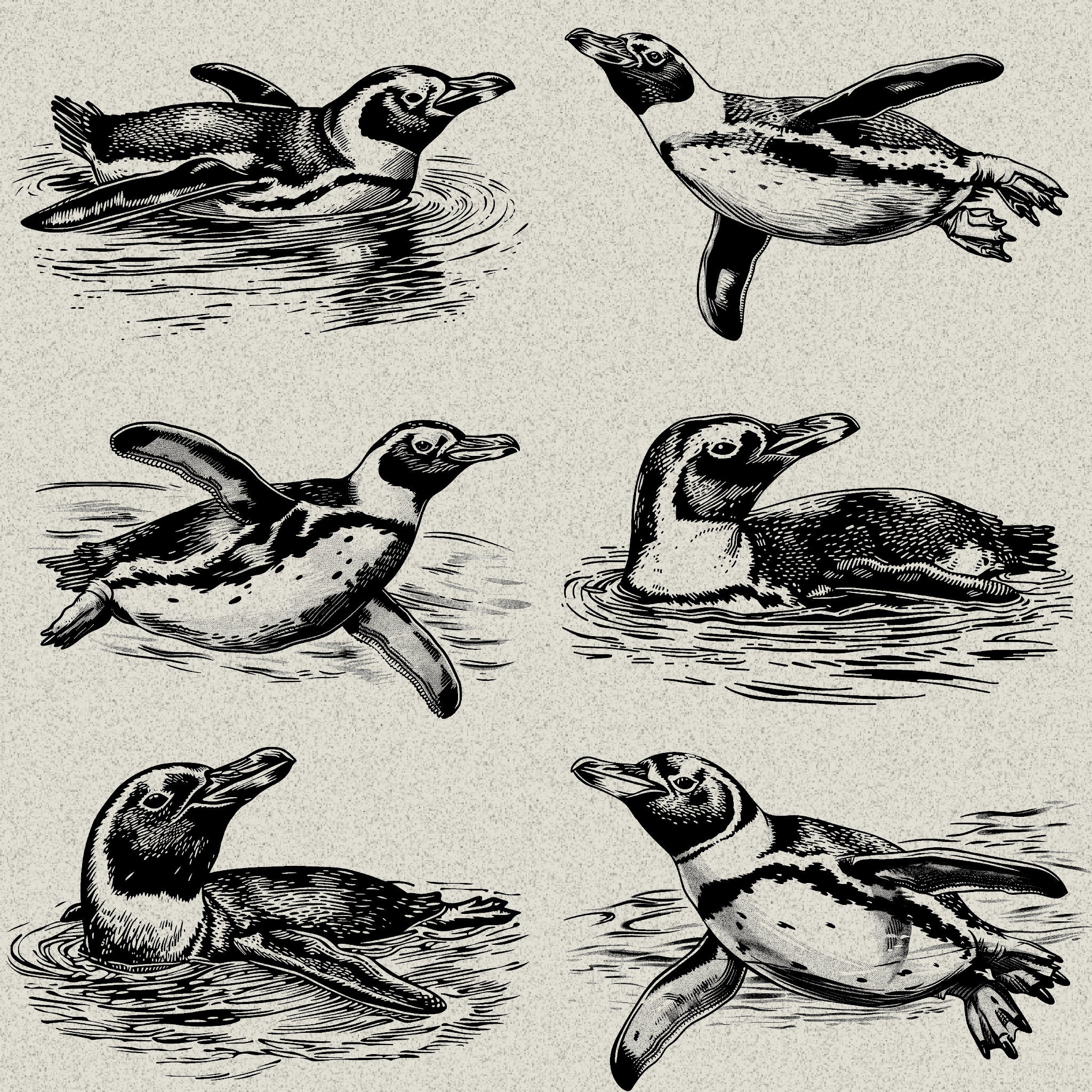 33 Penguin Designs Bundle PNG & SVG Digital for Laser Engraving or ...