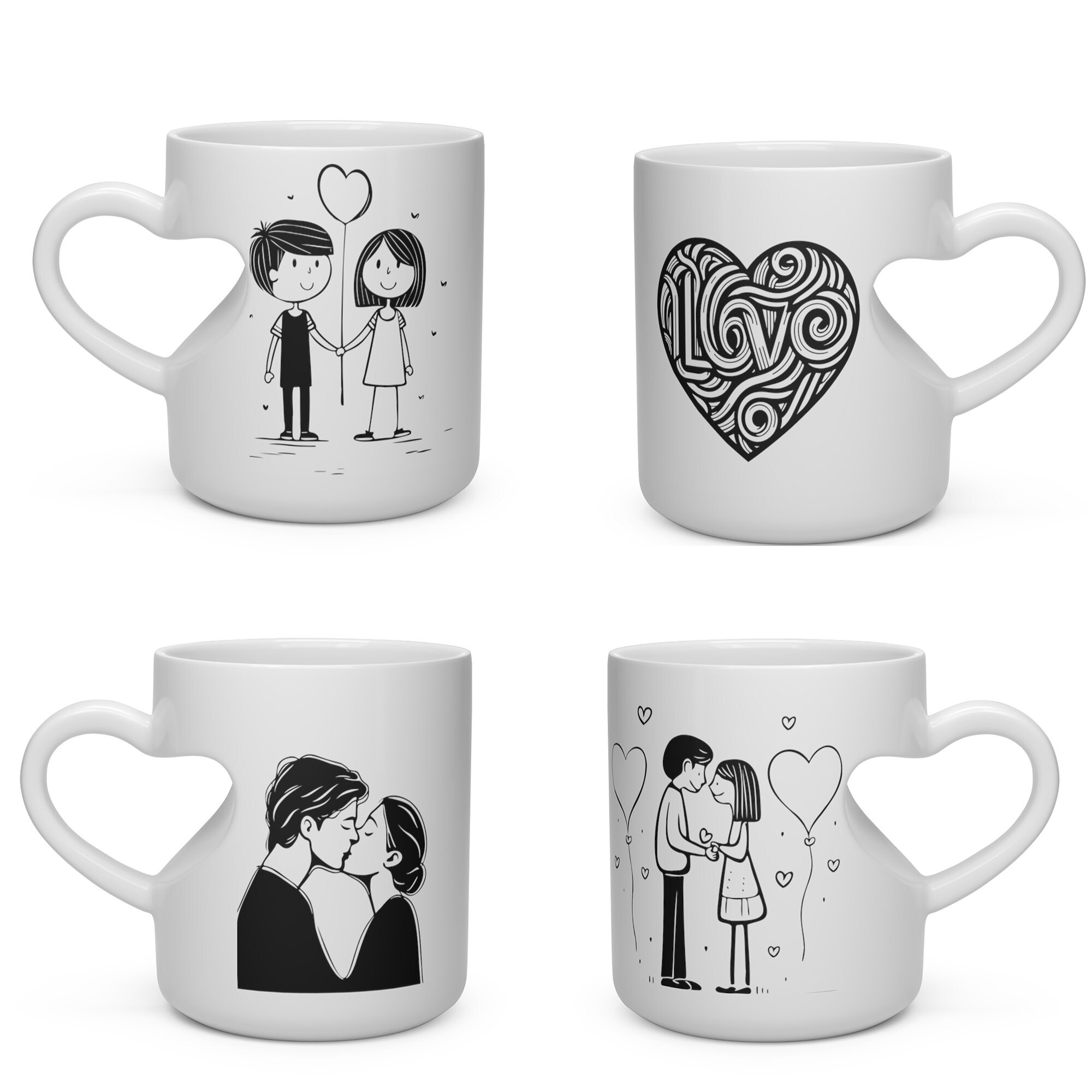 100 Love Design Bundle SVG PNG Files for Engraving or Print, Cute ...