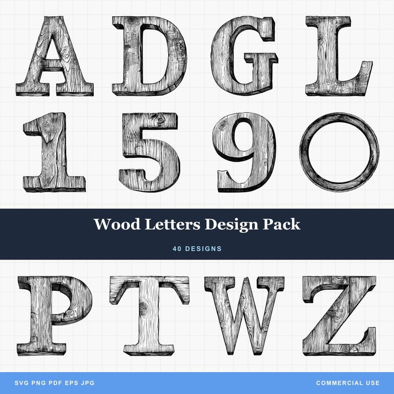 Rustic Wood Themed Monogram Designs Bundle PNG & SVG Digital Download ...