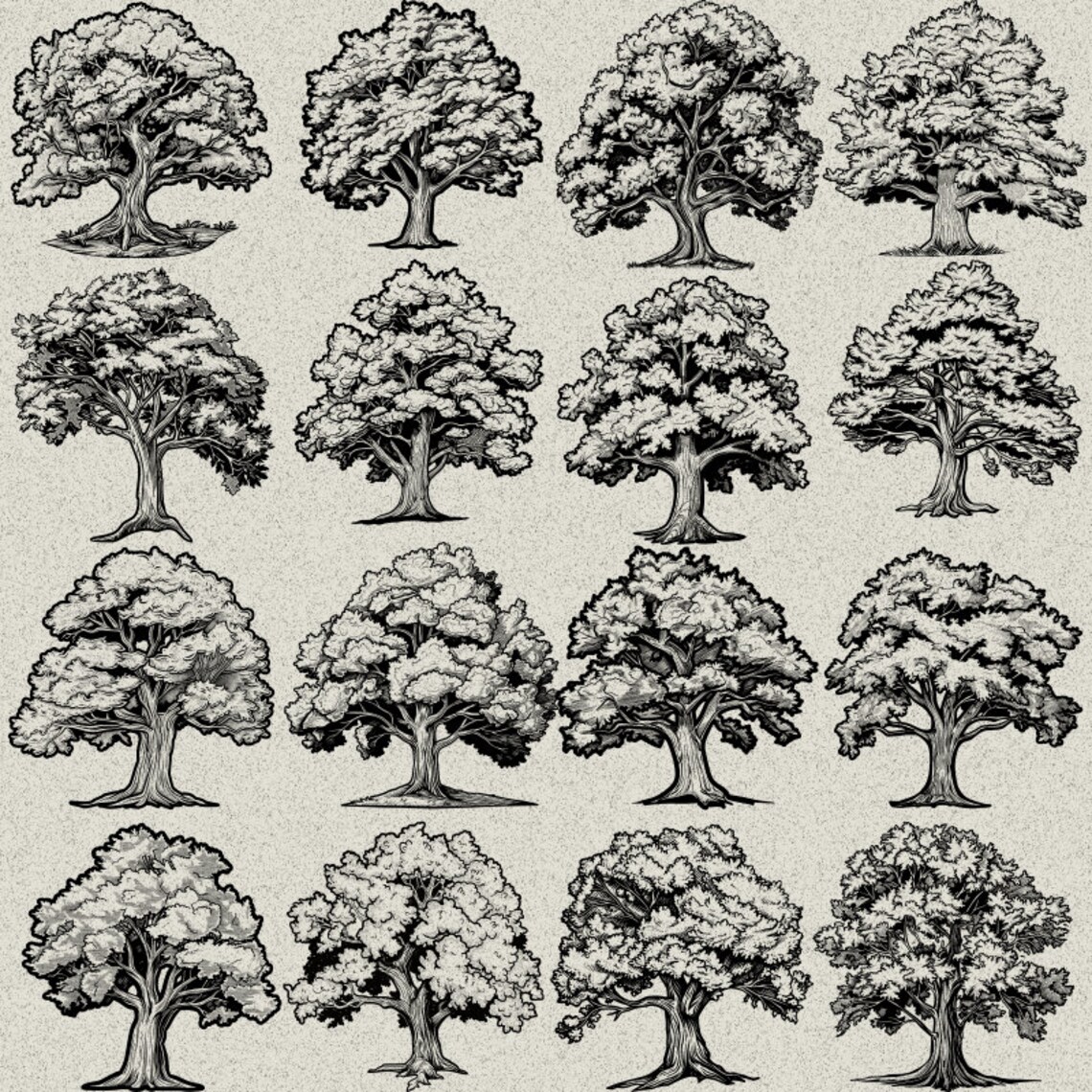 81 Tree SVG & PNG Bundle Designs for Laser Engraving, Print-on-demand ...