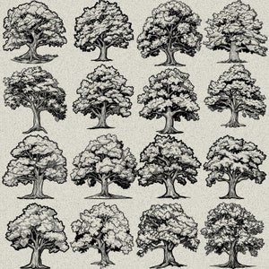 81 Tree SVG & PNG Bundle Designs for Laser Engraving, Print-on-demand ...
