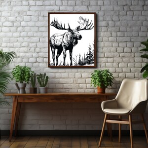 25 Moose Design Bundle PNG & SVG Formats Good for Laser Engraving and ...