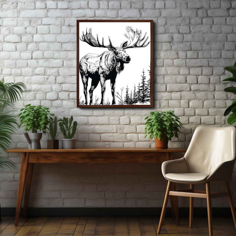 25 Moose Design Bundle PNG & SVG Formats Good for Laser Engraving and ...