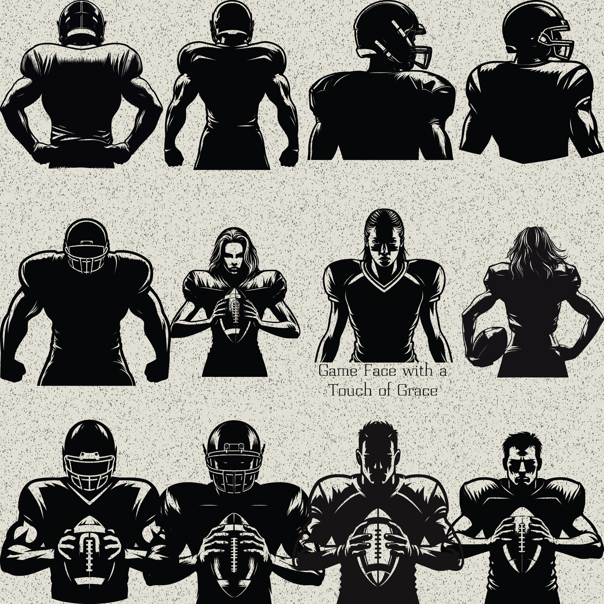 89 Football Graphics SVG and PNG Bundle: Helmet, Gameday, Cheerleader ...