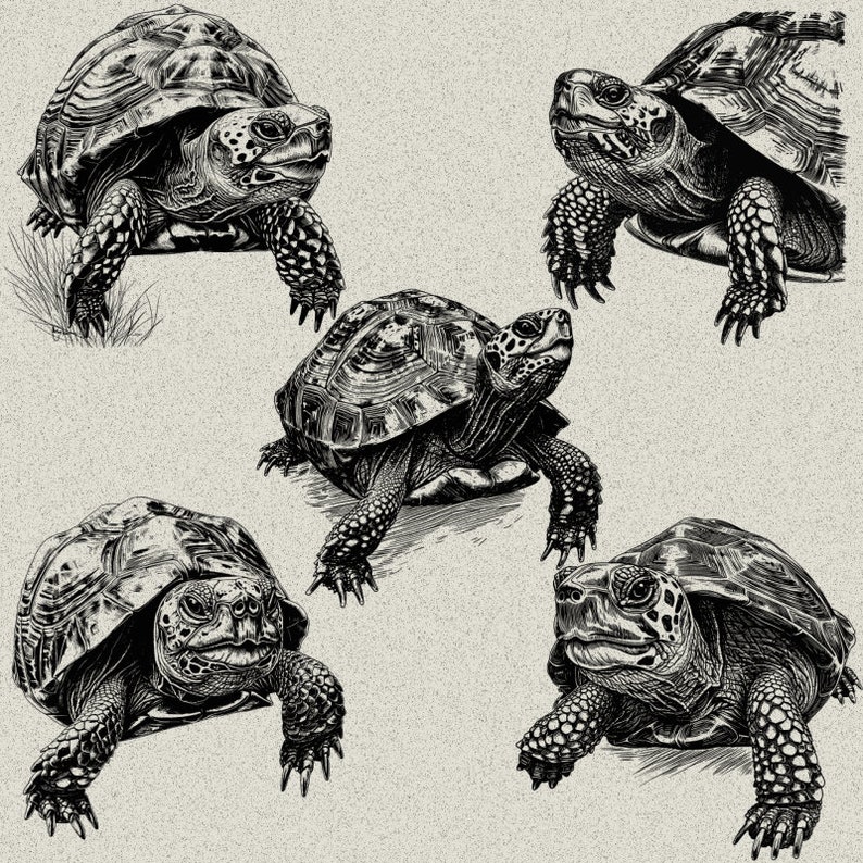 36 Turtle Designs Bundle PNG & SVG for Laser Engraving or Print ...