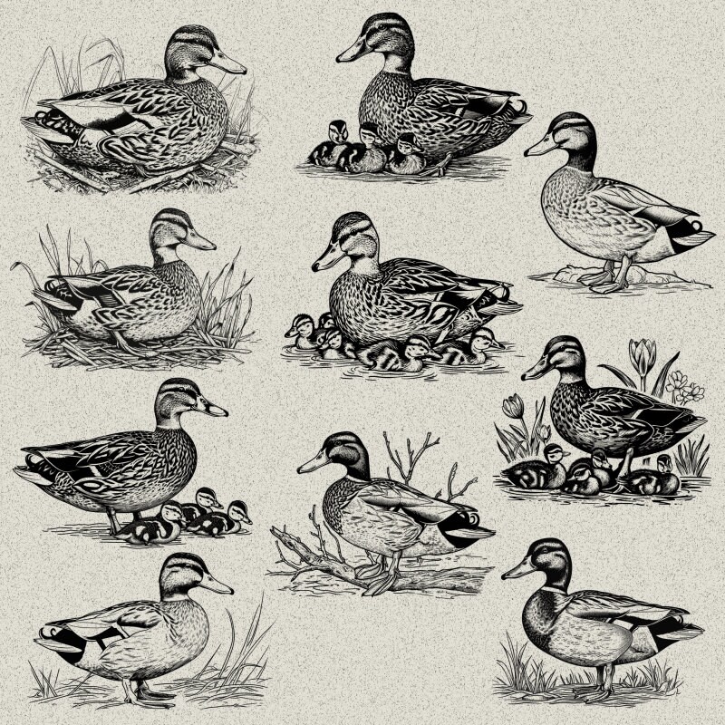 62 Duck Designs Bundle PNG & SVG Digital for Laser Engraving or Print ...
