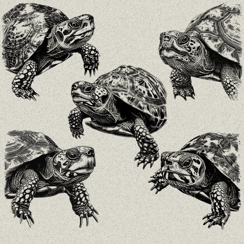36 Turtle Designs Bundle PNG & SVG for Laser Engraving or Print ...