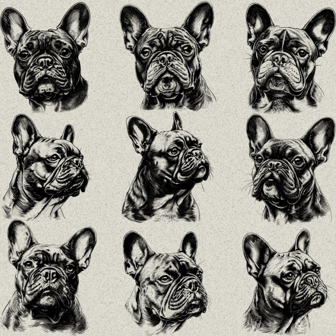 36 French Bulldog Designs Bundle SVG & PNG for Laser Engraving or Print ...