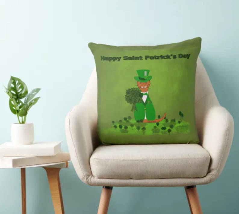 Oliver the Otter Spring Throw Pillows - Etsy