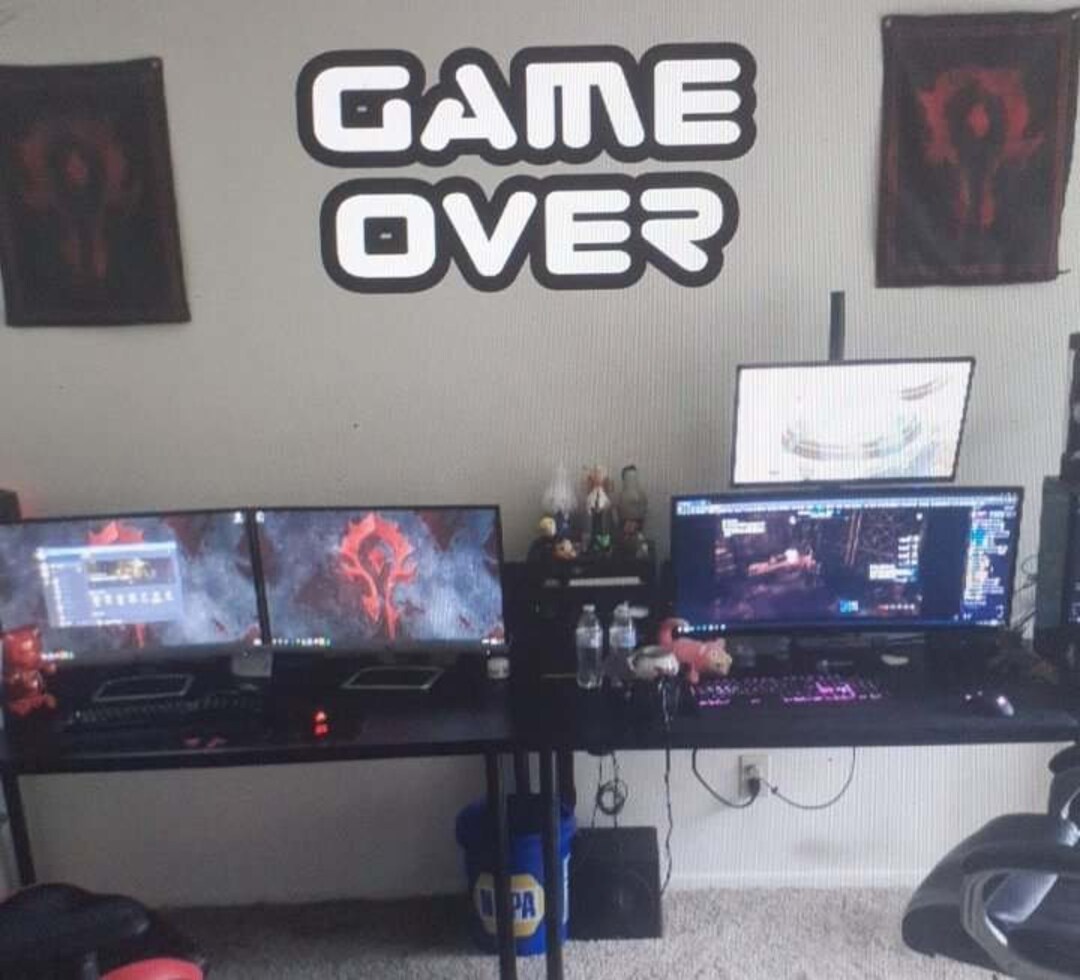 Game Over Wall Decal, Gaming Room Wall Decal Stickers, Gamer Wall ...