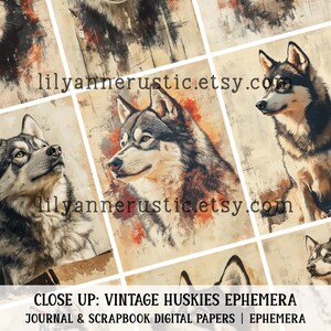 Husky Junk Journal Kit Vintage Ephemera Husky Digital Download ...