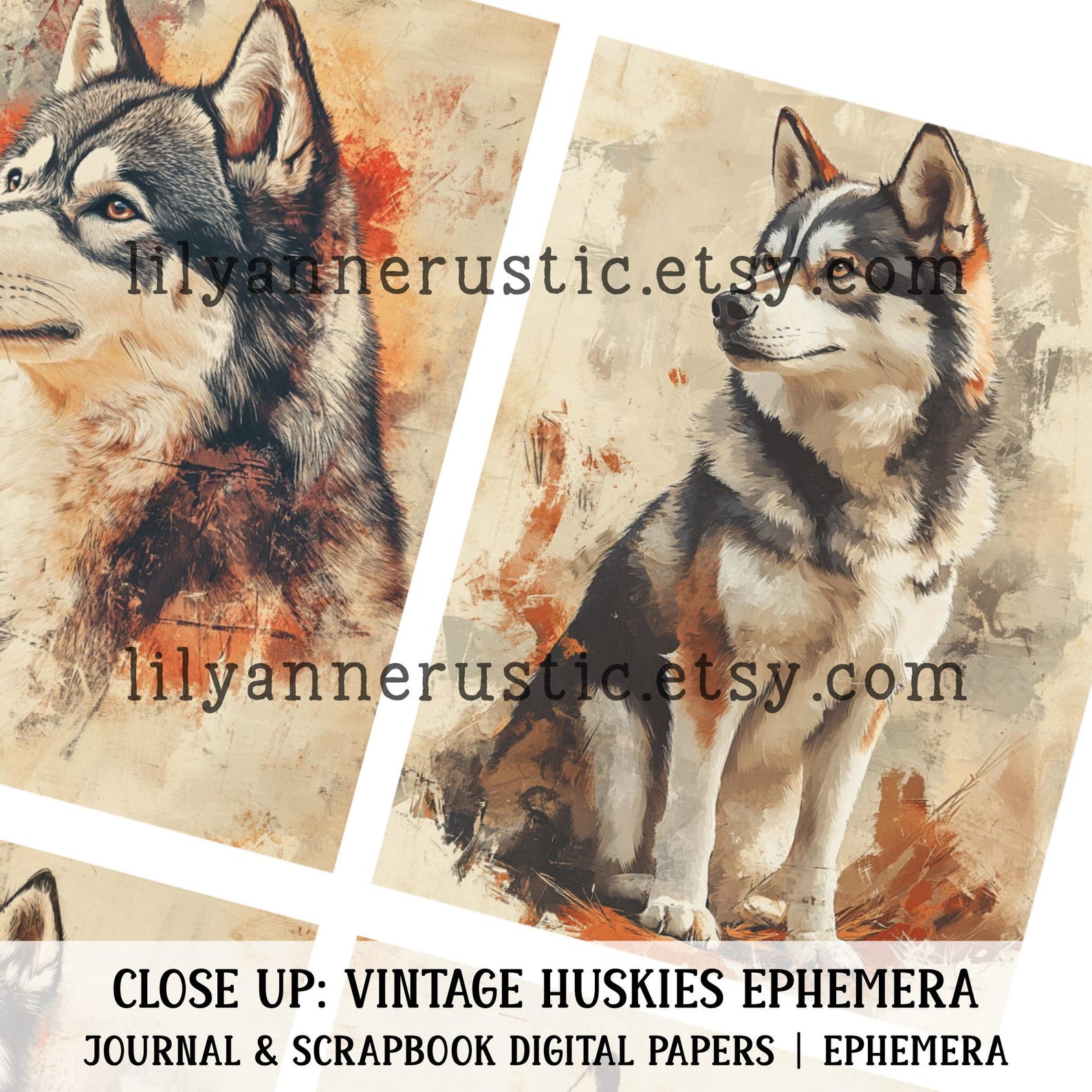 Husky Junk Journal Kit Vintage Ephemera Husky Digital Download ...