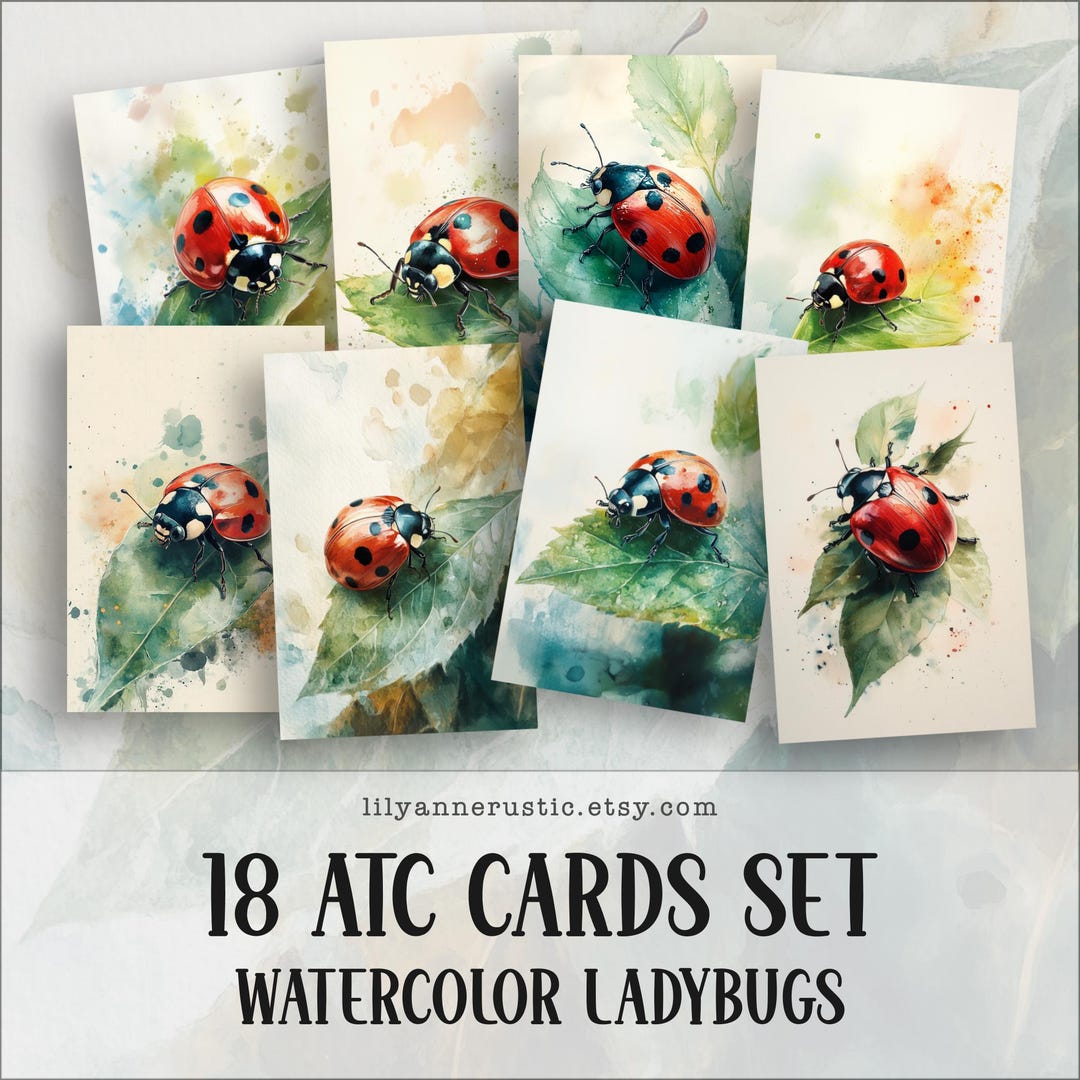 ATC Cards Digital, ATC Backgrounds, Artist Trading Card Template ...