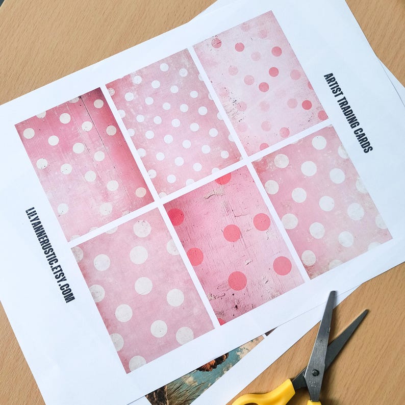 Polka Dot ATC Card Backgrounds Artist Trading Cards Instant Download ...