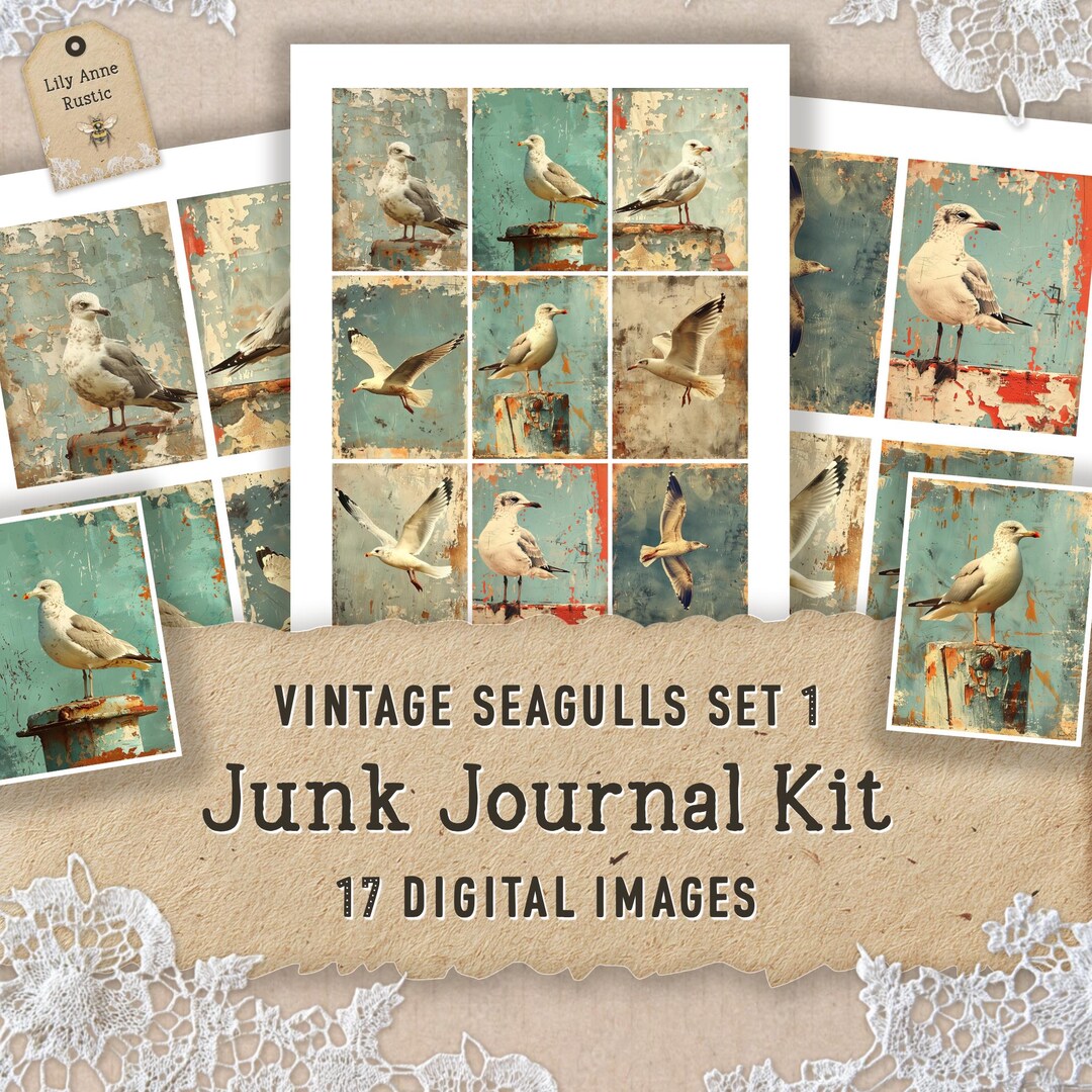 Vintage Seagull Printable Ephemera – Digital Junk Journal Kit - Etsy