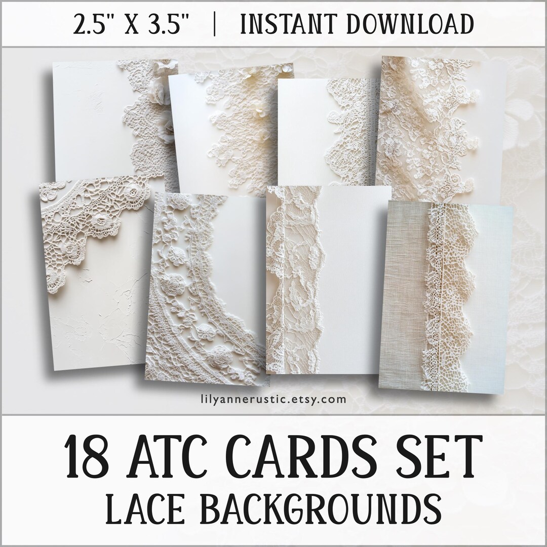 ATC Cards Digital, ATC Backgrounds, Artist Trading Card Template ...