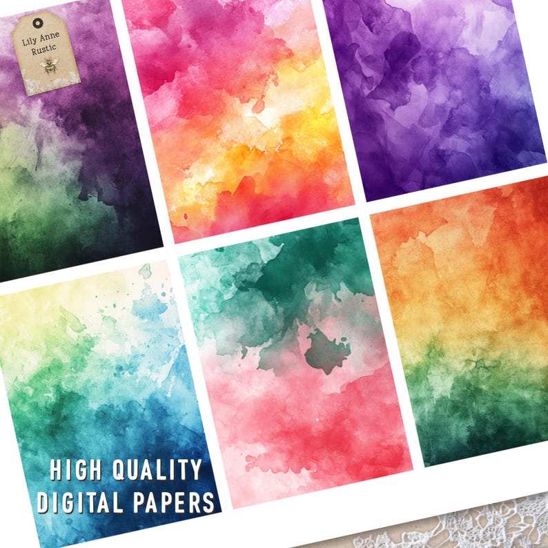 ATC Cards Digital, ATC Backgrounds, Artist Trading Card Template ...